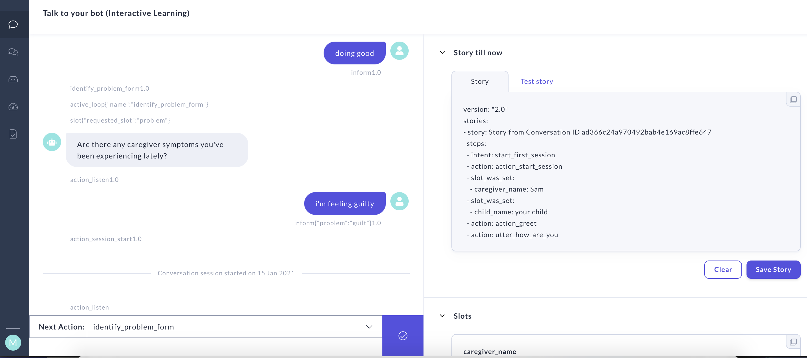 Rasa X: Correcting actions triggers “action_session_start” in the middle of conversation · Issue ...