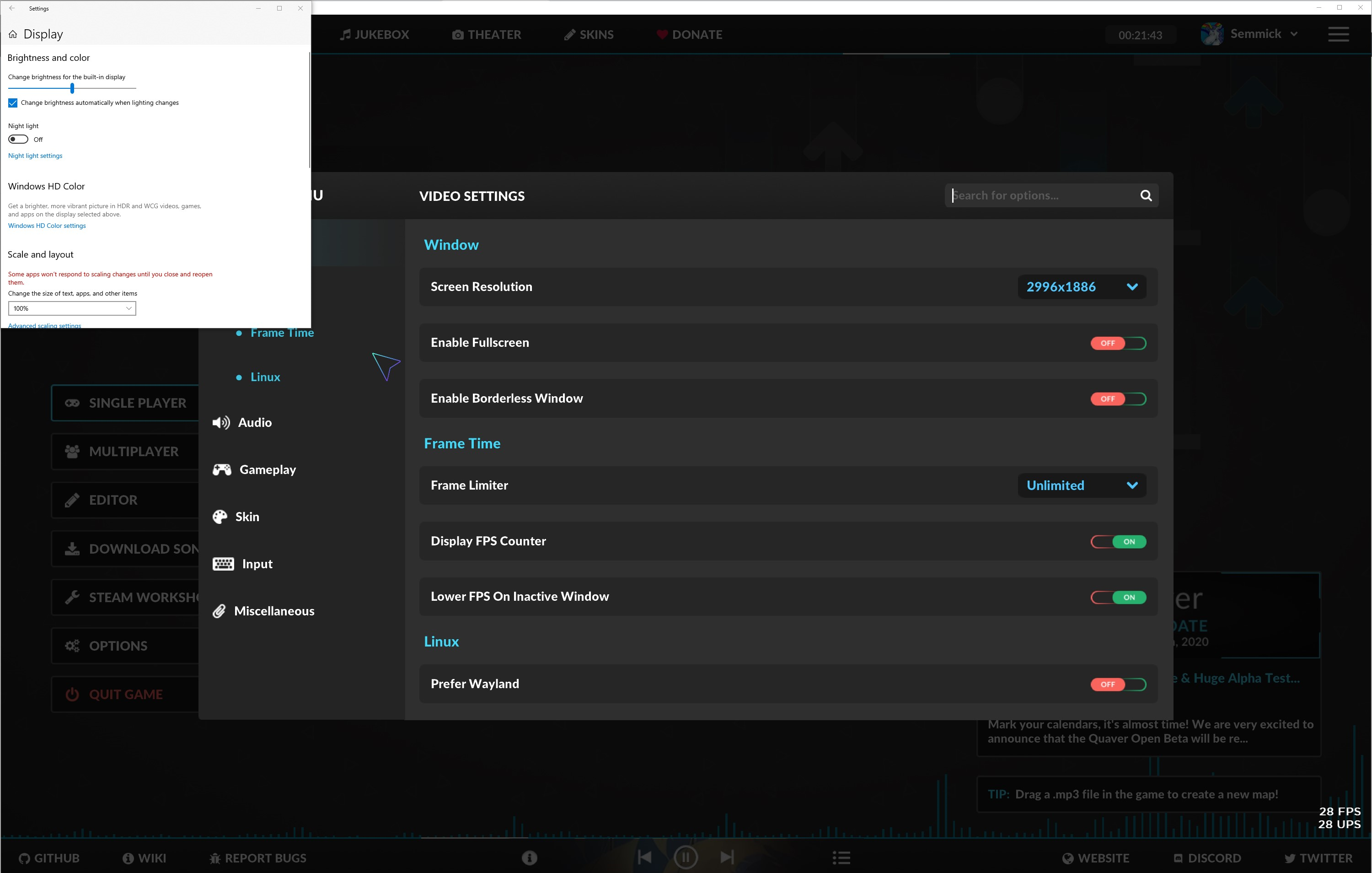 Display resolution with Windows' Scaling becomes unusable · Issue #2420 · Quaver/Quaver · GitHub
