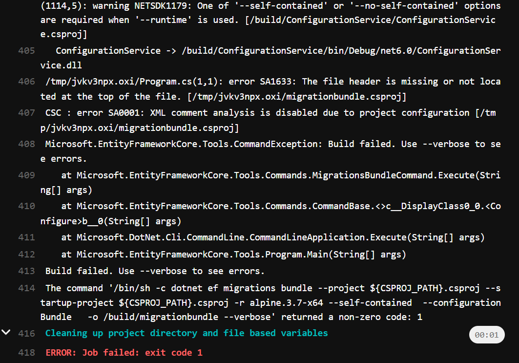 Stylecop is interfering with EfBundle creation in docker image in gitlab CI · Issue #30074 ...
