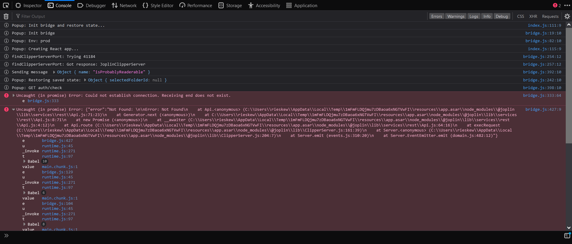 Web clipper can't connect to Joplin · Issue #5348 · laurent22/joplin · GitHub