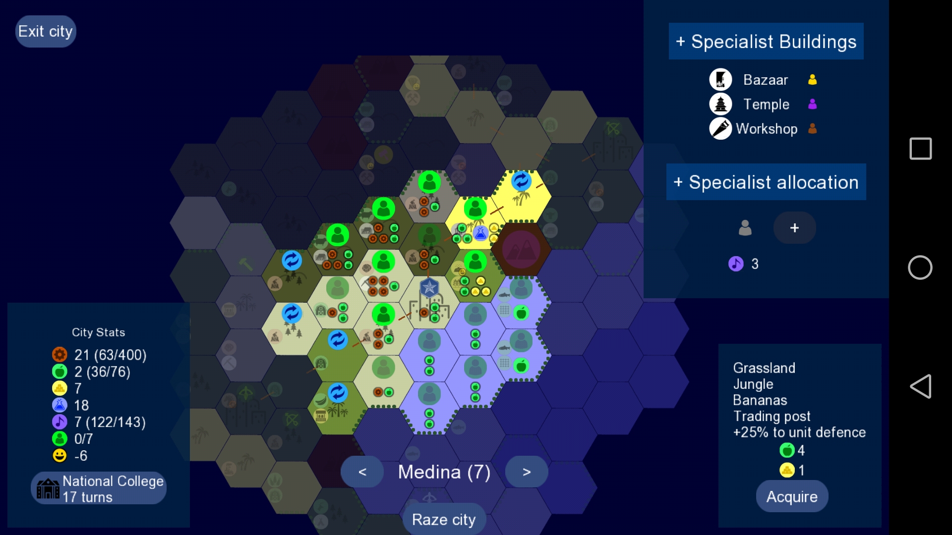 Add visual indication that a tile can be acquired from another city ...