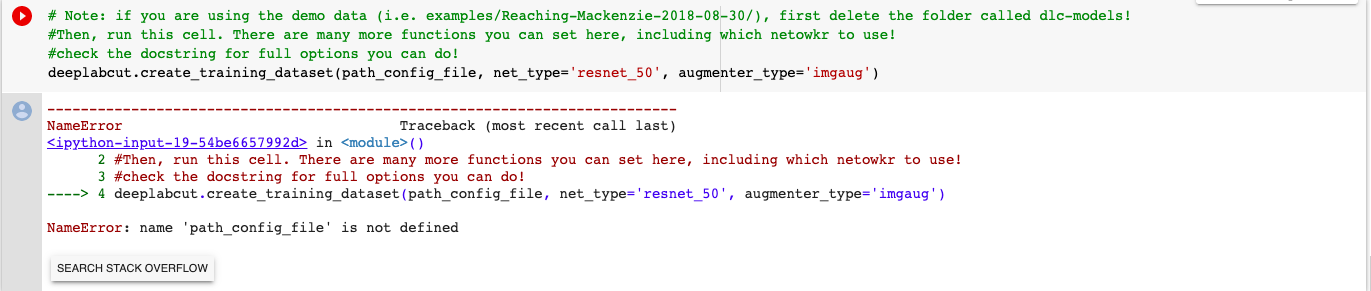 Name error in google colab training dataset · Issue #809 · DeepLabCut/DeepLabCut · GitHub