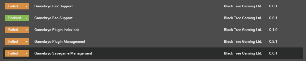 Vortex reporting an extension as unable to be installed and 4 ...