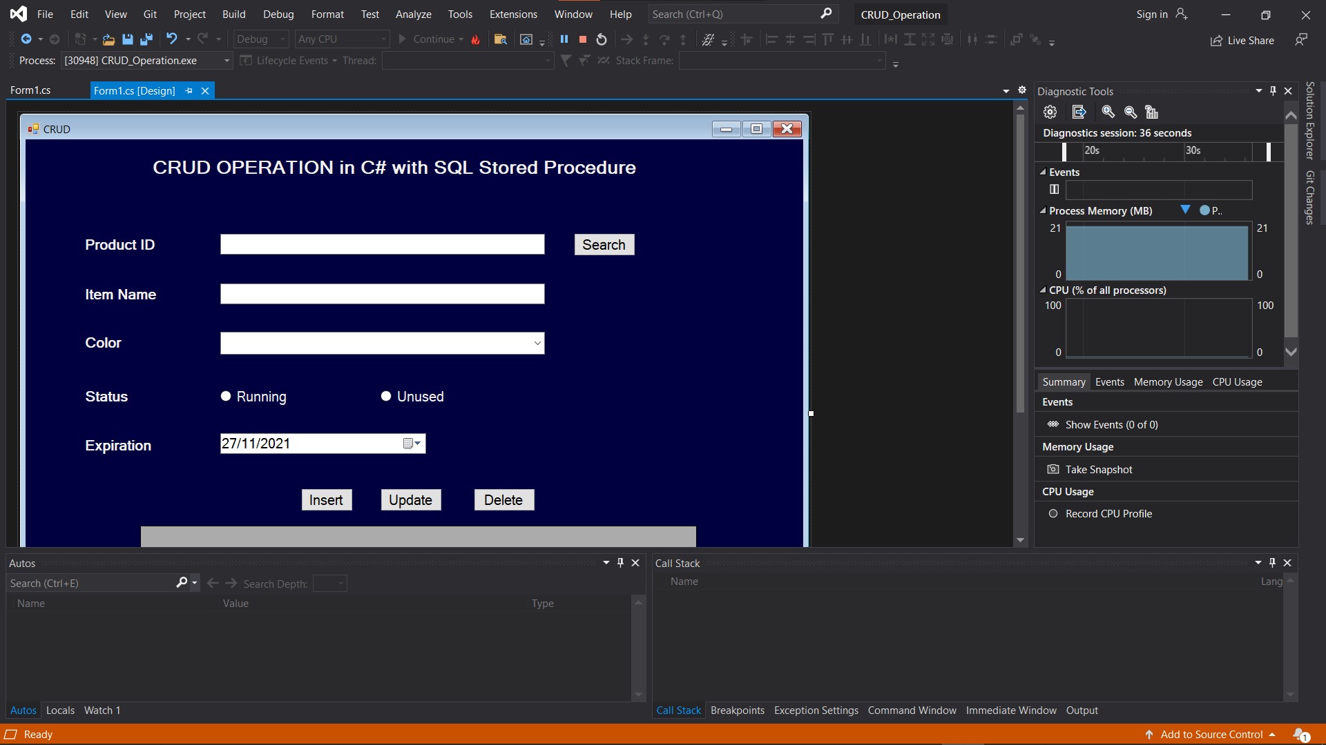 GitHub - doa232/CRUD-Operation: a simple Create, Read, Update, Delete ...