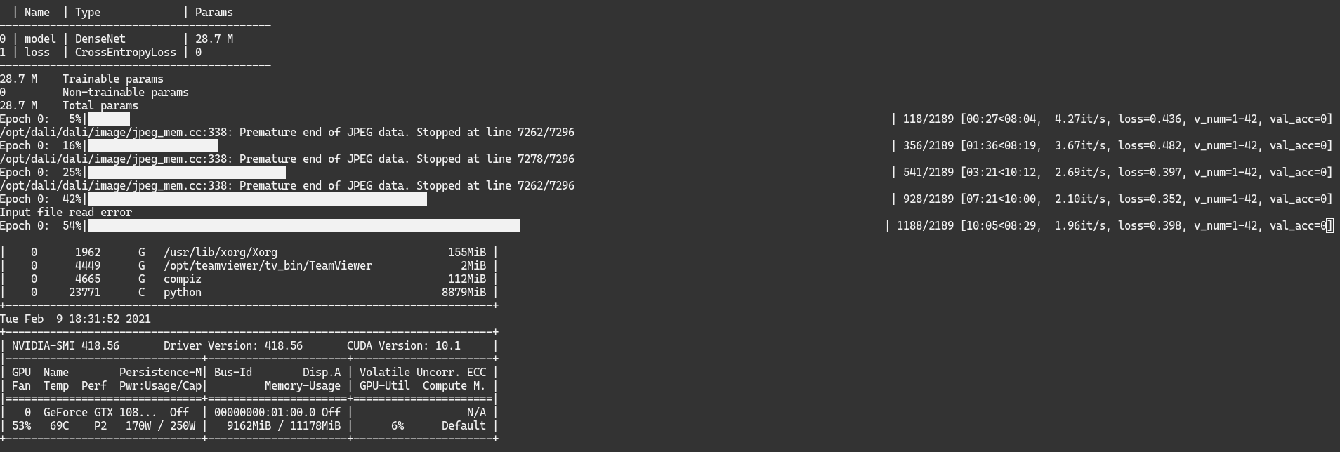 Training slows down after ops.ImageDecoder encounters a corrupted JPEG · Issue #2667 · NVIDIA ...