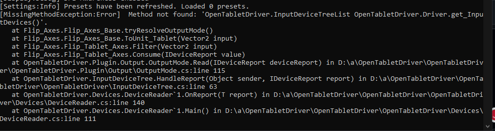 First interaction of a pen with my tablet makes the driver lose detection and throws an error in ...