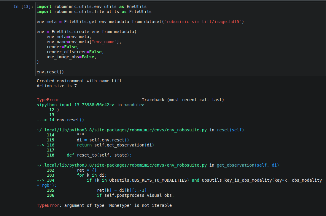 Running an environment from a dataset · Issue #37 · ARISE-Initiative/robomimic · GitHub