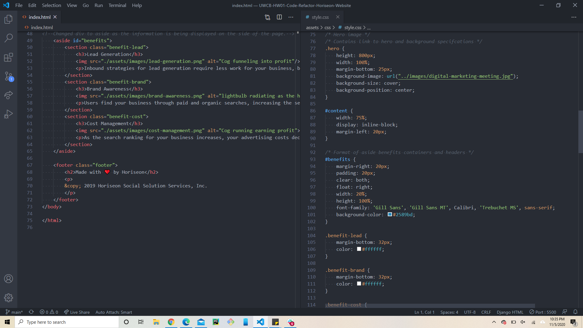 GitHub - MartinRenteria/Code-Refactor-Horiseon-Website: A refactoring project that taught me the ...