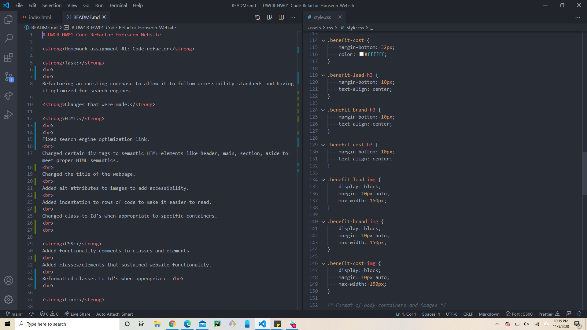 GitHub - MartinRenteria/Code-Refactor-Horiseon-Website: A refactoring project that taught me the ...