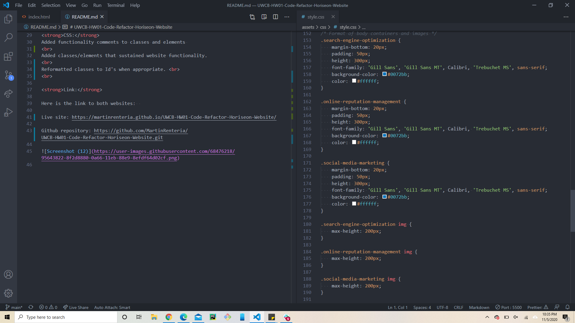 GitHub - MartinRenteria/Code-Refactor-Horiseon-Website: A refactoring project that taught me the ...