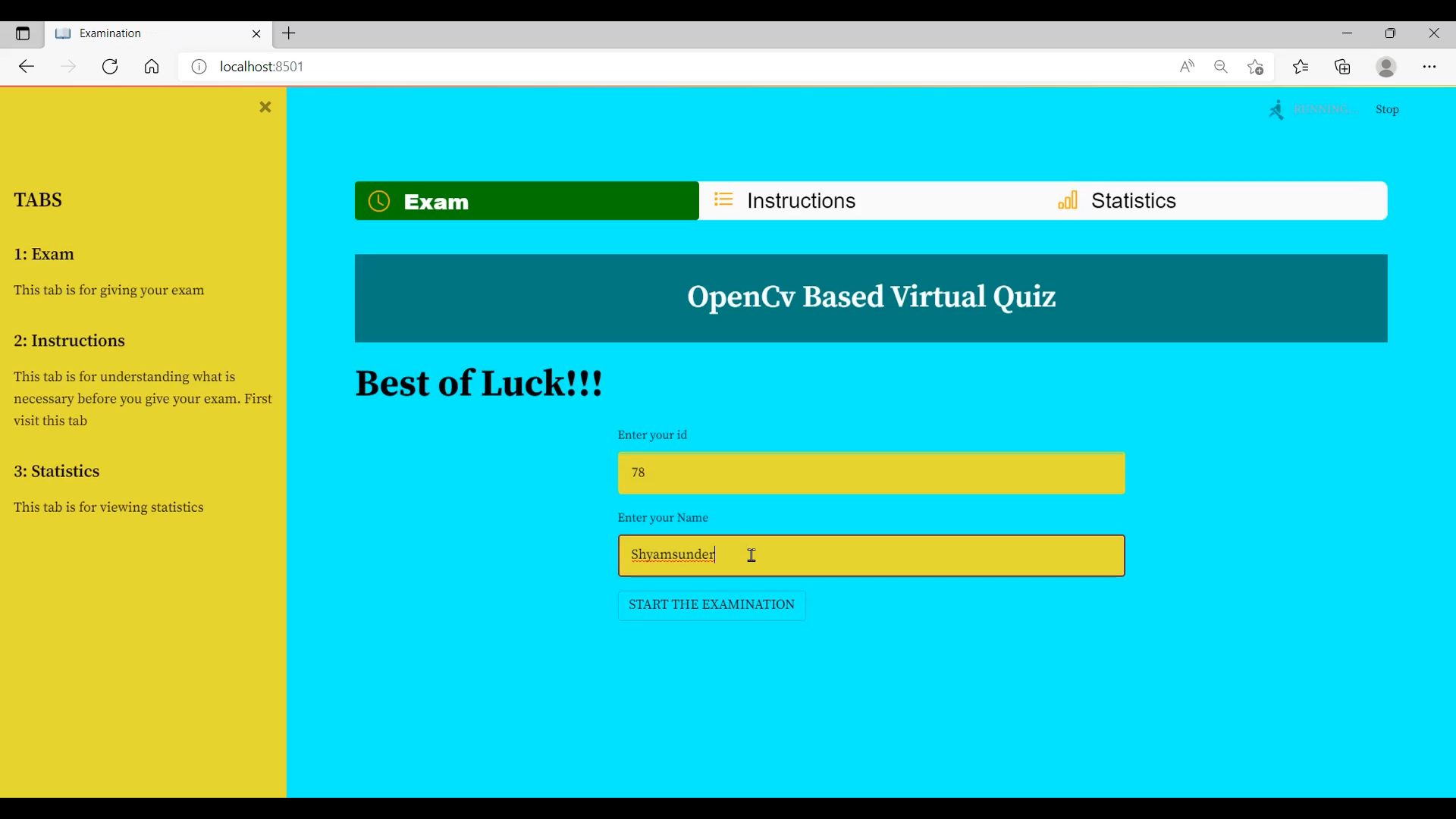 GitHub - ShyamSunderS/Virtual-Quiz-With-Automatic-Proctoring-System