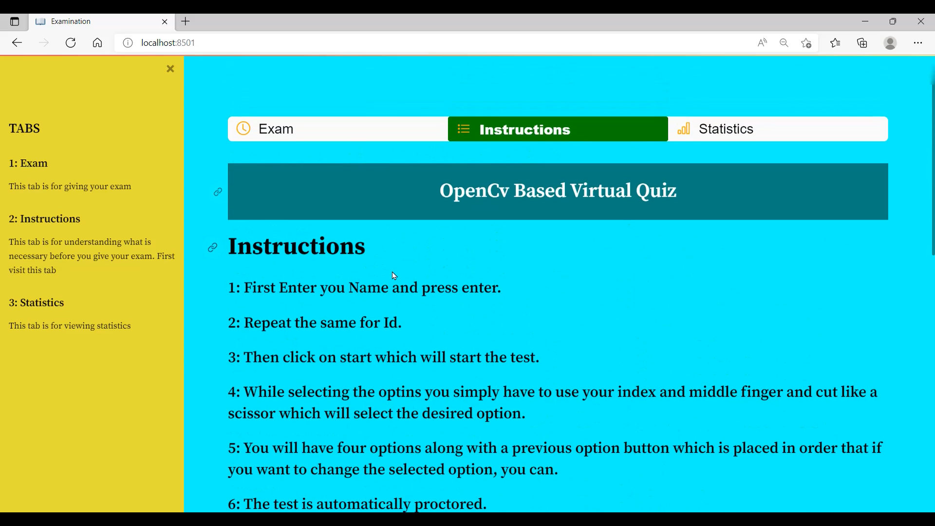 GitHub - ShyamSunderS/Virtual-Quiz-With-Automatic-Proctoring-System