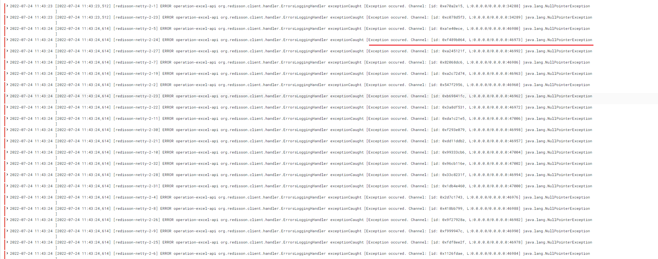 ErrorsLoggingHandler Exception occured. Channel · Issue #4440 · redisson/redisson · GitHub