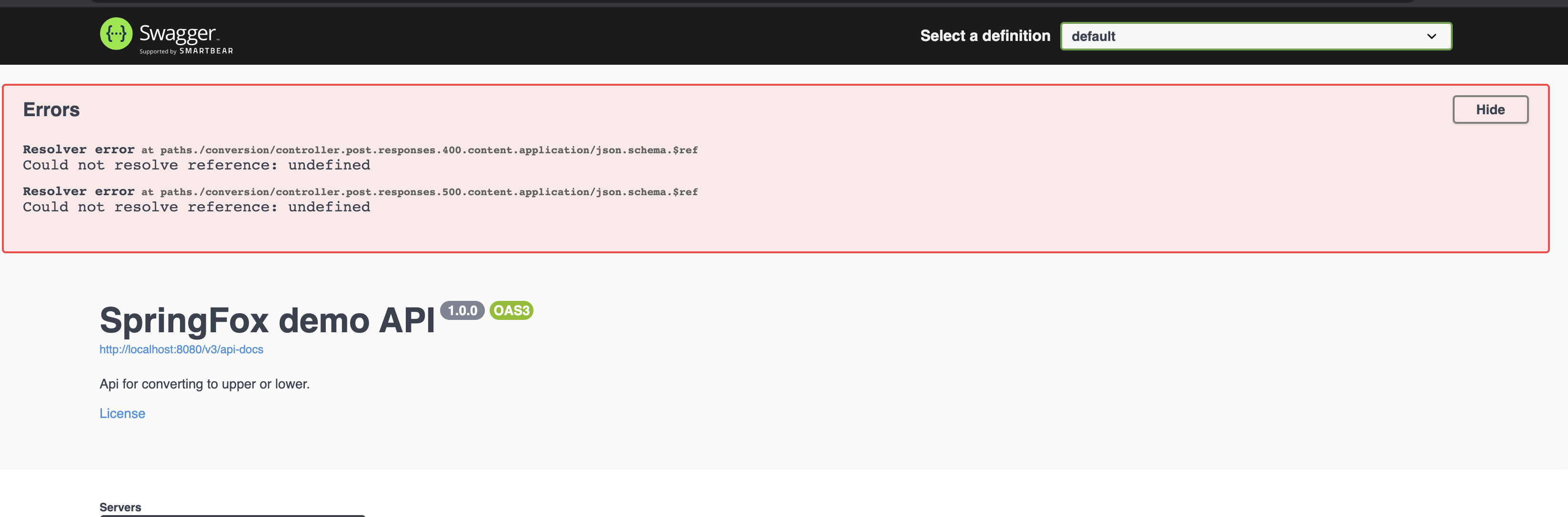 SpringFox 3.0.0 @Content annotation schema value throws undefined error. · Issue #3428 ...