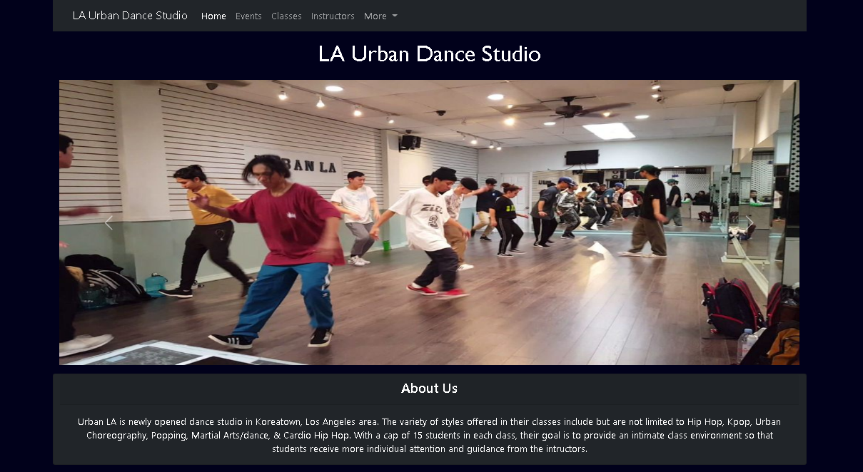 GitHub - rdelabahan/LA_Urban_Dance_Studio: A Bootstrap/HTML/CSS personal project.