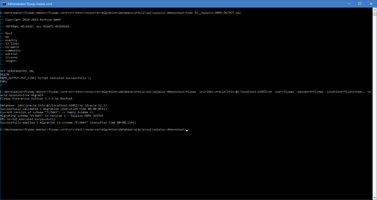 After Integrating Flyway With Jenkins Not Able To View Dbmsoutput In Console · Issue 2139