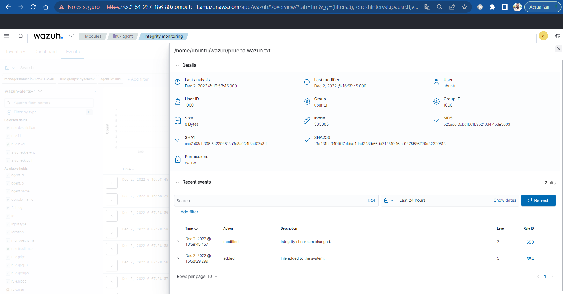 Release 4 4 0 Alpha 1 E2e Ux Tests File Integrity Monitoring · Issue 15553 · Wazuh Wazuh