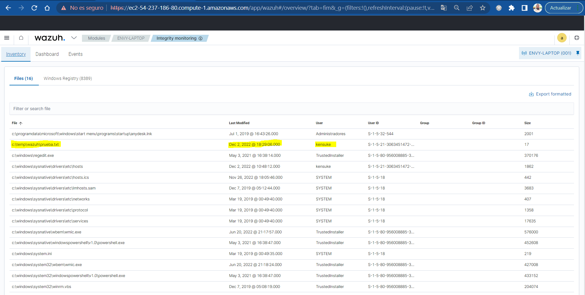 Release 4 4 0 Alpha 1 E2e Ux Tests File Integrity Monitoring · Issue 15553 · Wazuh Wazuh