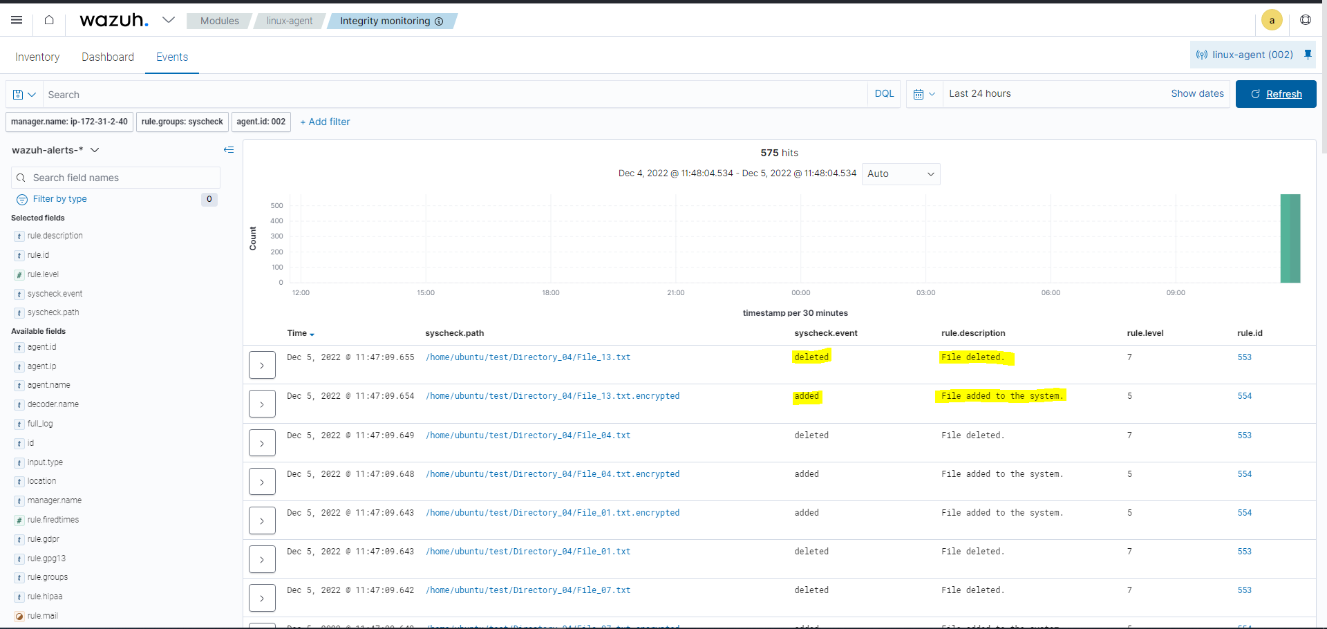 Release 4 4 0 Alpha 1 E2e Ux Tests File Integrity Monitoring · Issue 15553 · Wazuh Wazuh