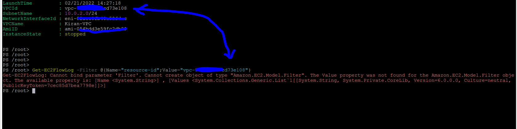 Get-EC2FlowLog filter issue #249 · Issue #250 · aws/aws-tools-for ...