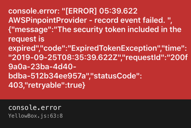Analyticsrecord Throws Expiredtokenexception And Invalidsignatureexception · Issue 3699 · Aws