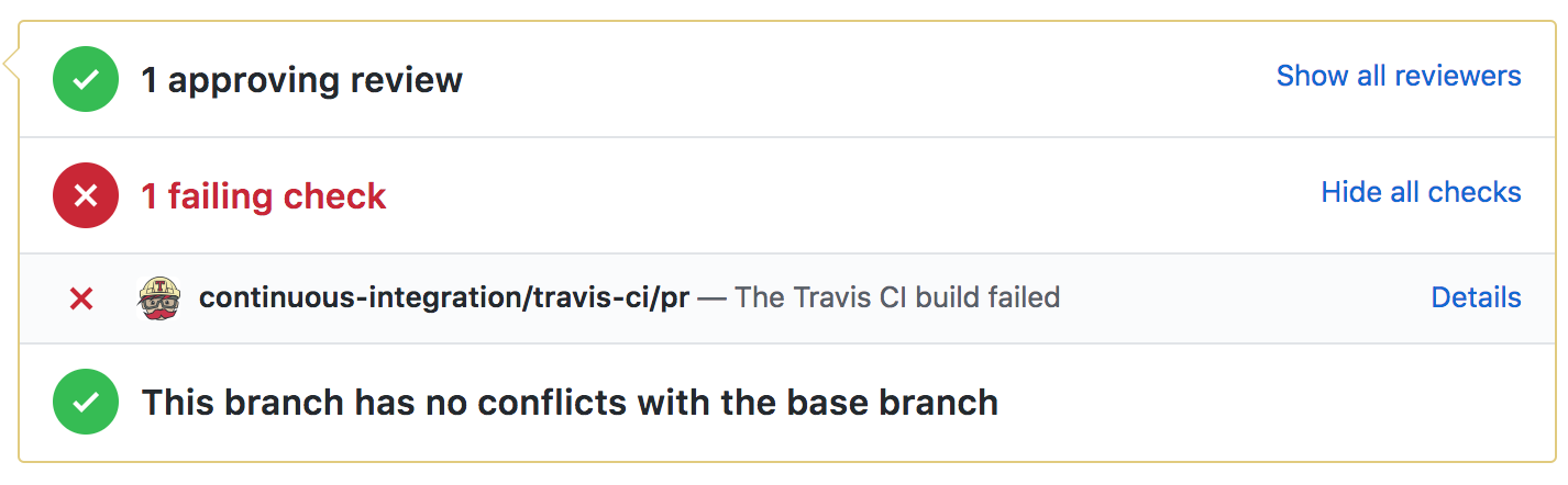 Add status checks to the pull request description · Issue #457 ...