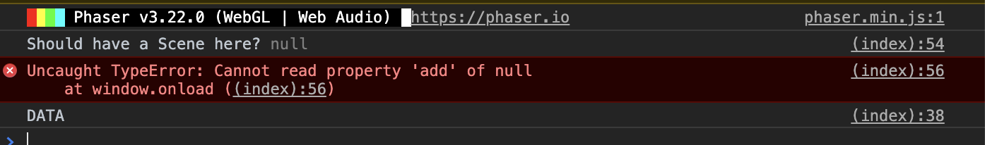 Scene.add() not returning any scene · Issue #5002 · phaserjs/phaser · GitHub
