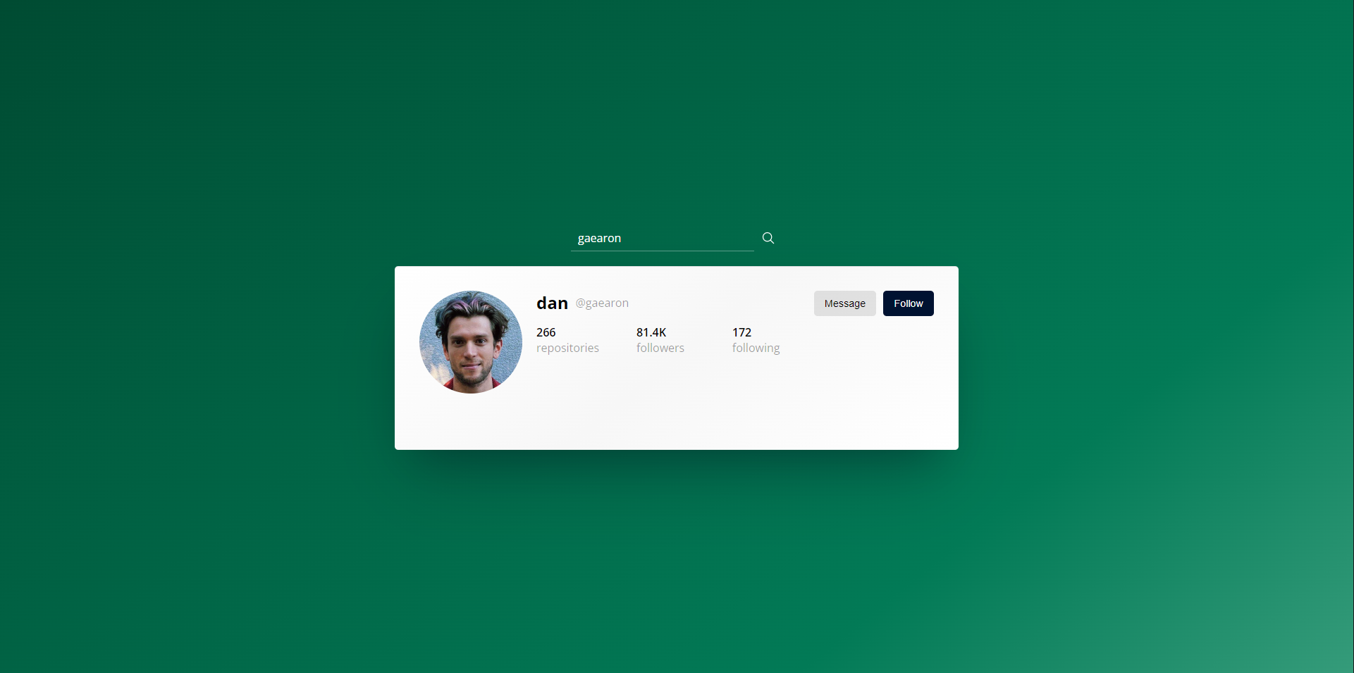 GitHub - YasaminAlizadeh/github-profile: Display Github profile ...
