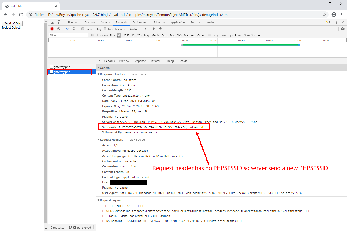 RemoteObject PHPSESSID issue SDK0.9.7##1086 · Issue #779 · apache/royale-asjs · GitHub