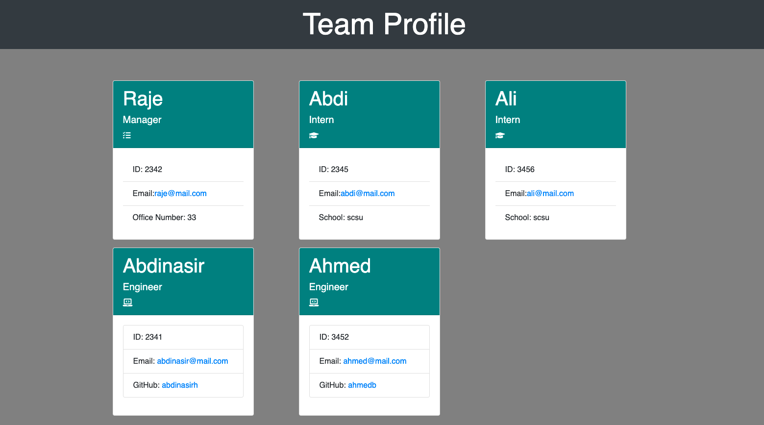 GitHub - abdinasirh/team-profile-generator