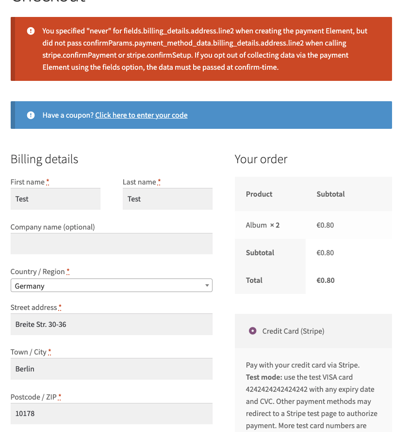 UPE fails to process payment if some checkout fields are missing · Issue #1770 · woocommerce ...