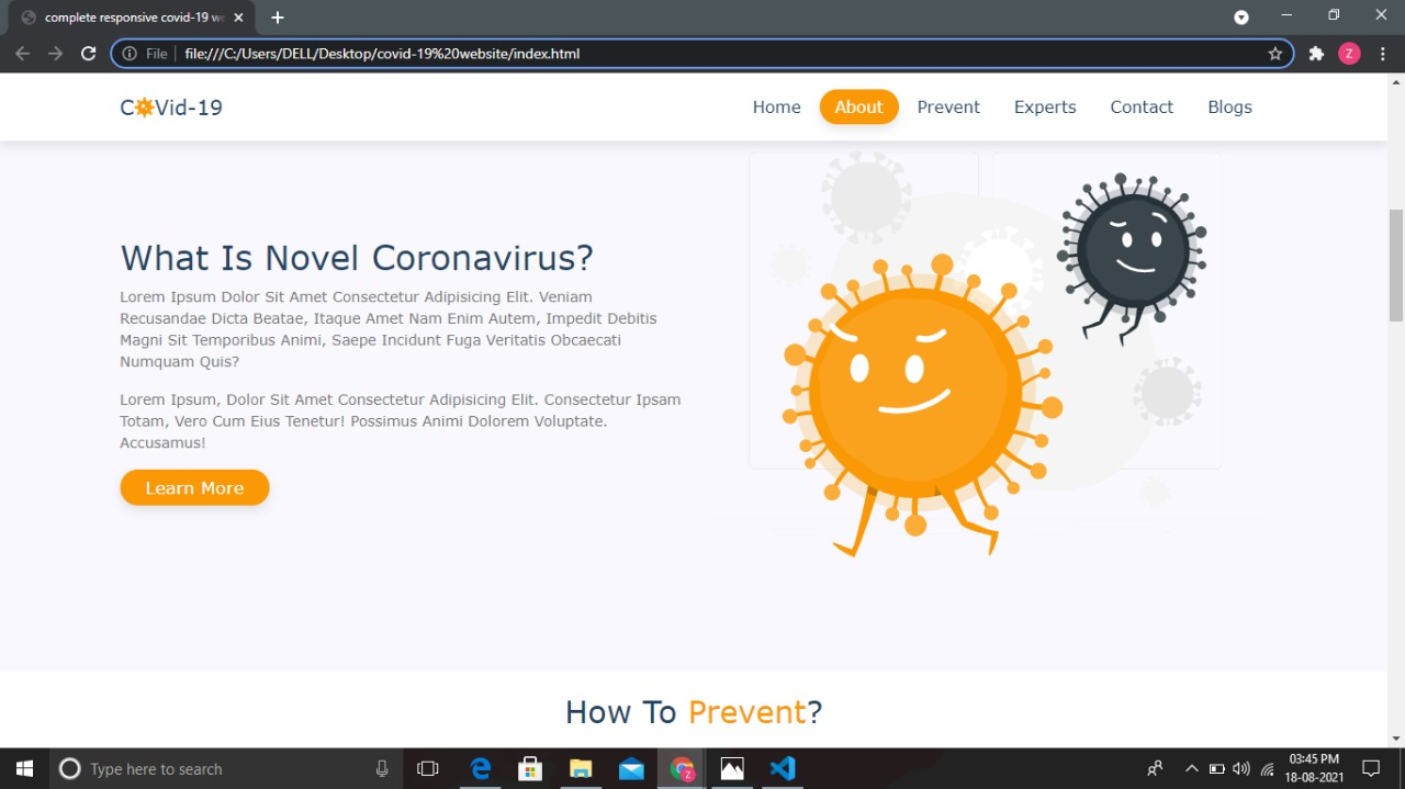 GitHub - Arbazkhan767/A-Responsive-Covid-19-Website-Design-