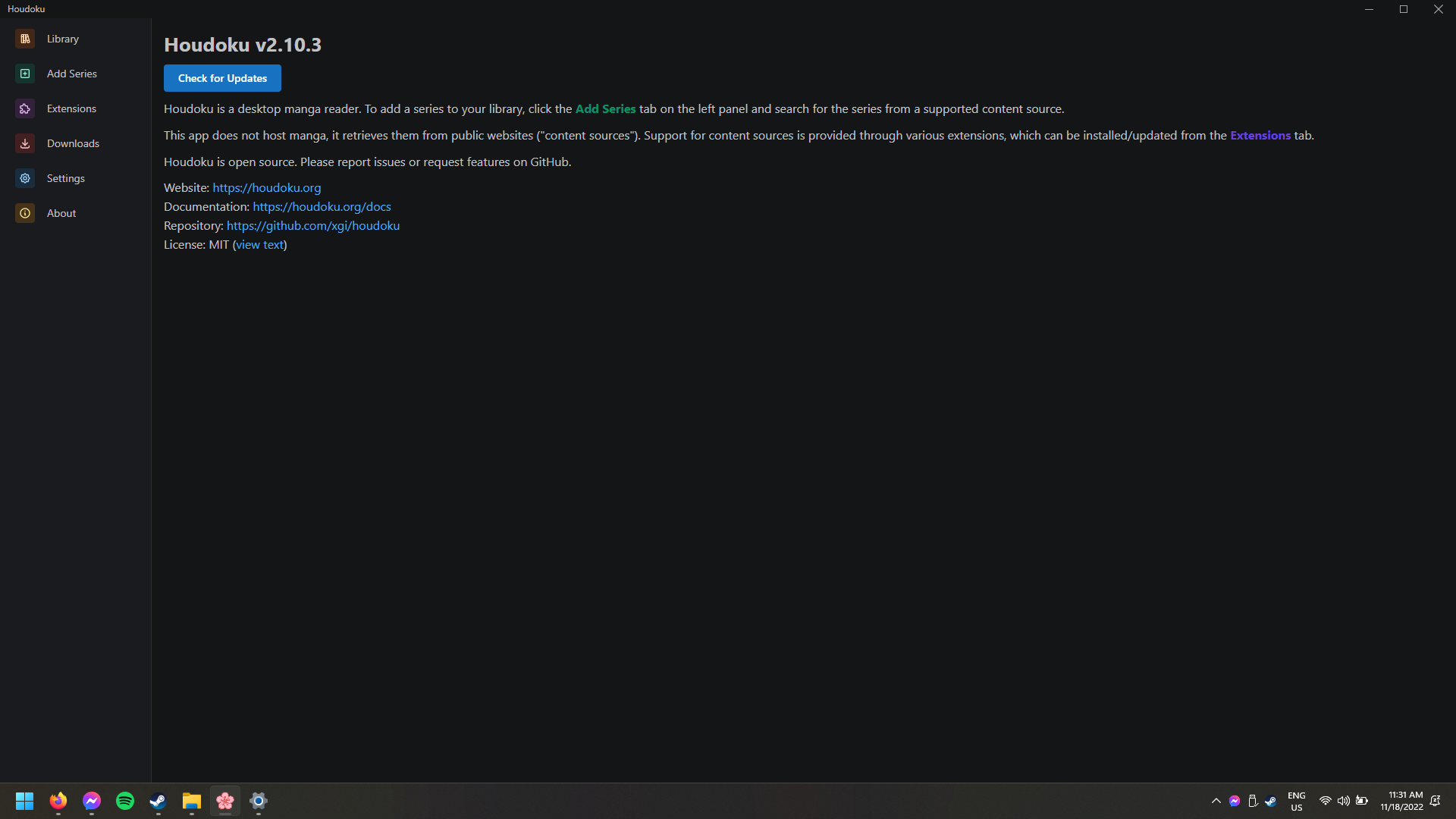 Opening Downloads tab throws out a TypeError · Issue #231 · xgi/houdoku · GitHub