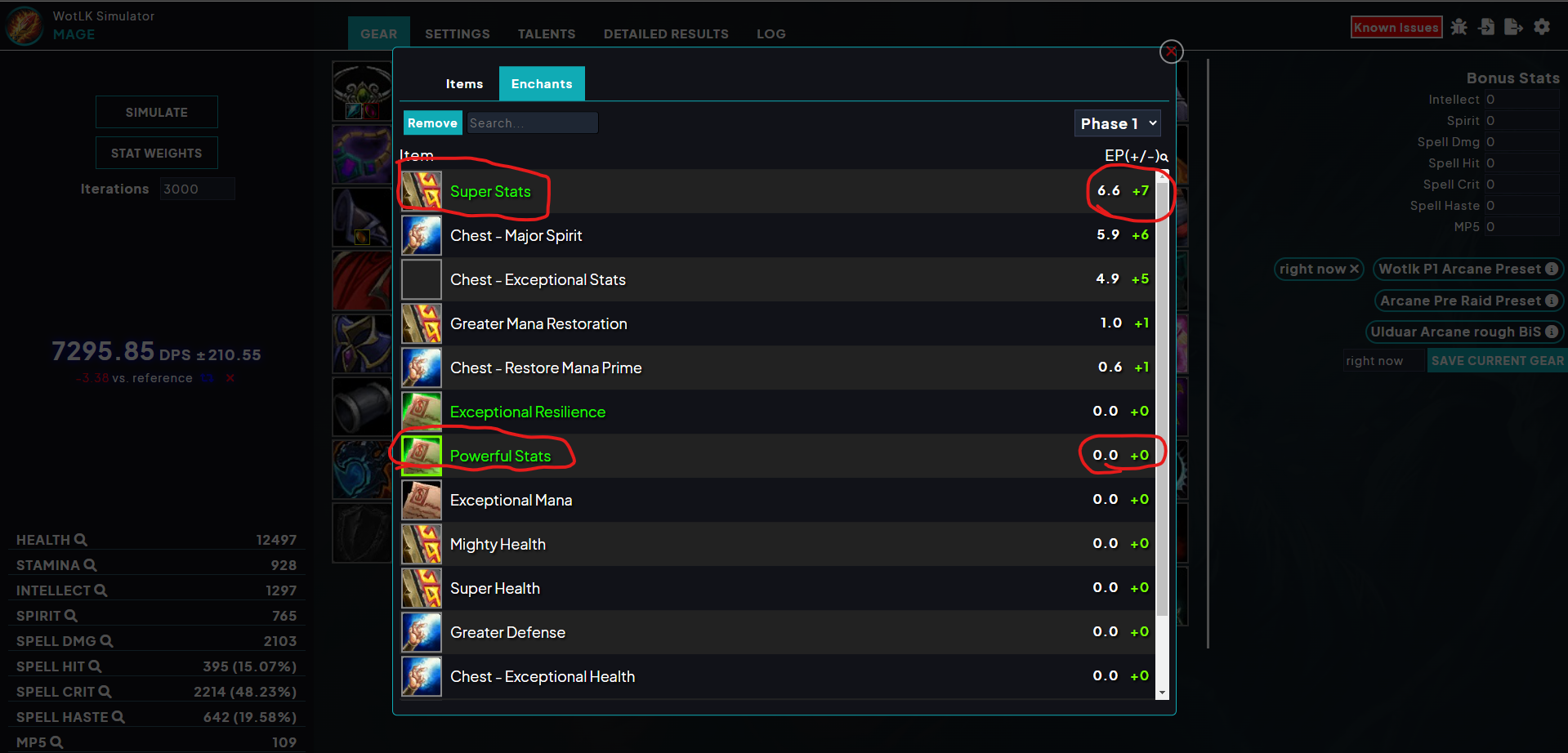 Issue with Chest Enchants · Issue #1438 · wowsims/wotlk · GitHub