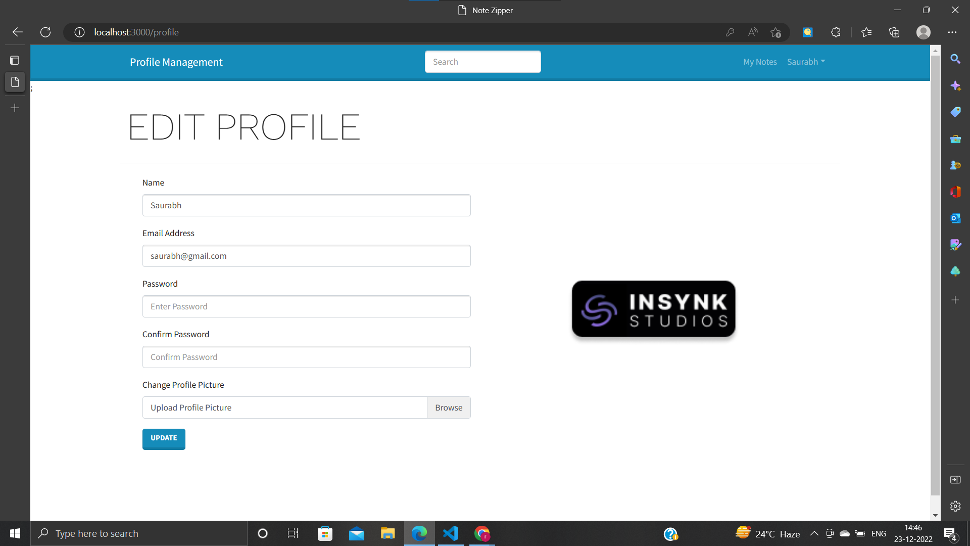 GitHub - ritikaxx/Profile-Manager: Profile Management using MERN for GUVI Internship