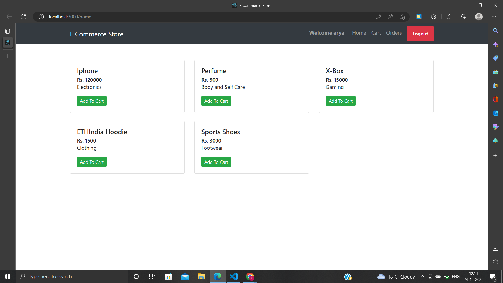 GitHub - ritikaxx/Shopping-App-with-JWT: E-COMMERCE WEBSITE USING MERN STACK WITH JWT ...