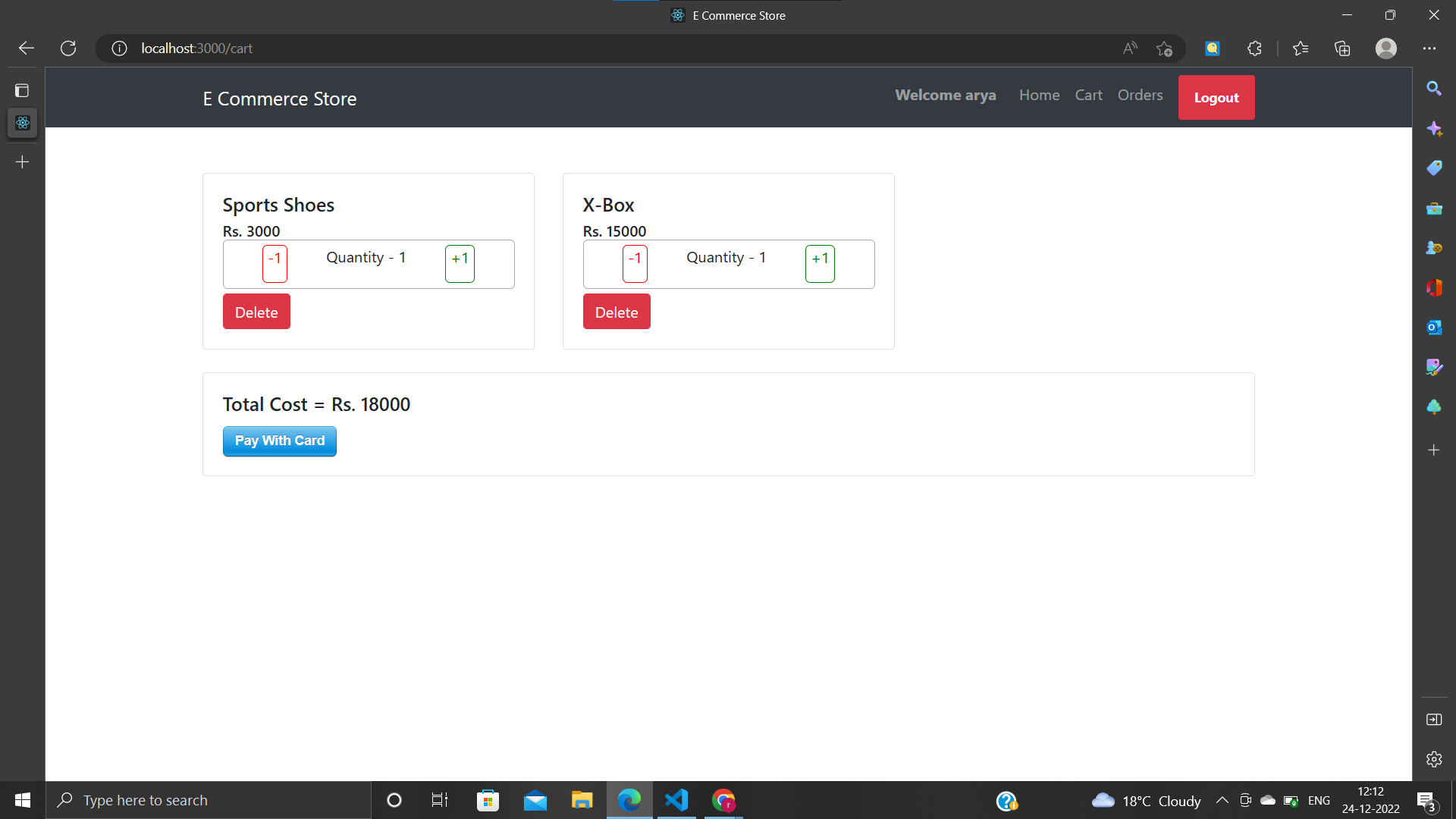 GitHub - ritikaxx/Shopping-App-with-JWT: E-COMMERCE WEBSITE USING MERN STACK WITH JWT ...