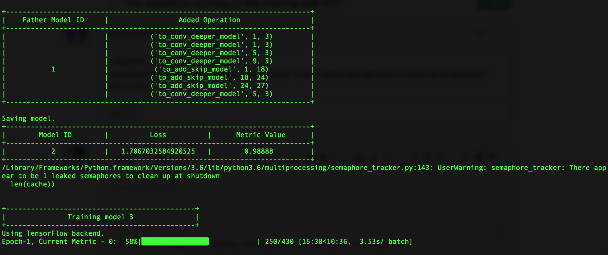 semaphore_tracker: There appear to be 1 leaked semaphores to clean up at shutdown len(cache ...