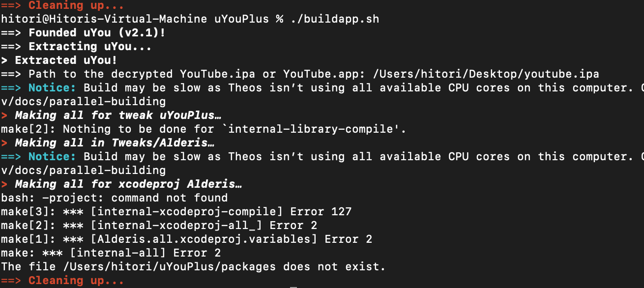 [Help] I can't build uYouPlus using Theos · Issue #611 · qnblackcat/uYouPlus · GitHub