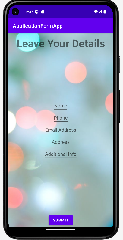 GitHub - Morika1/ApplicationFormAppLib