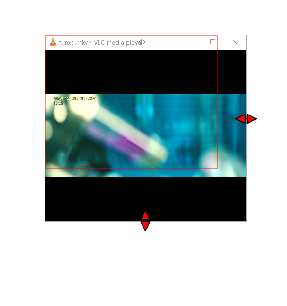 Always On Top AOT (red) border line does not adjust size with window when resizing horizontally ...