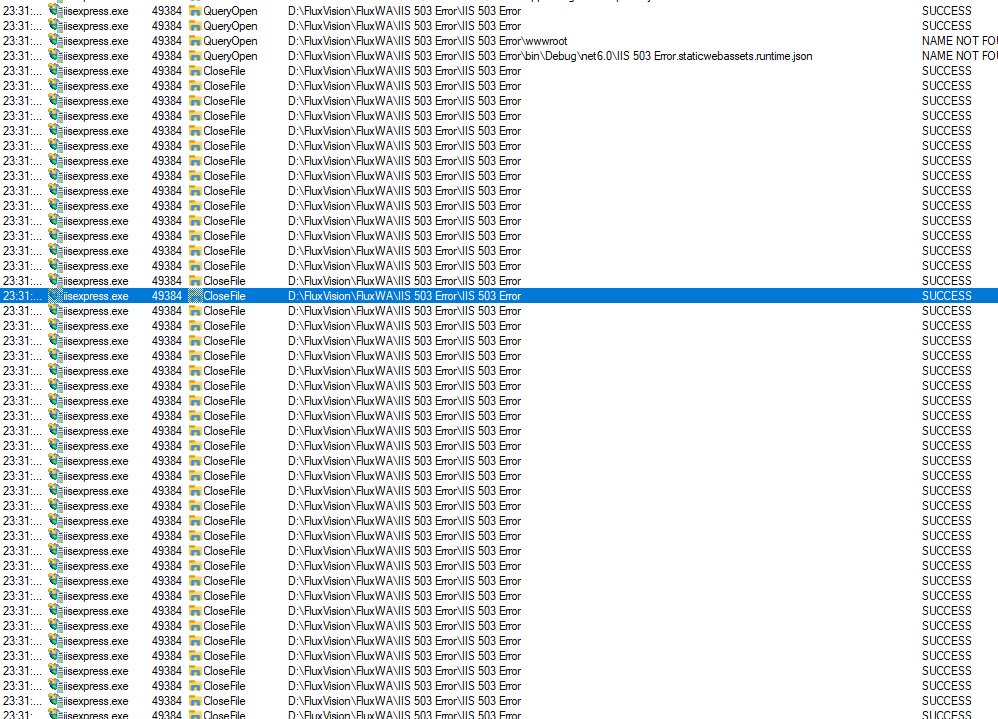 Blazor running under IIS starts throwing 503 without any error. · Issue #42661 · dotnet ...