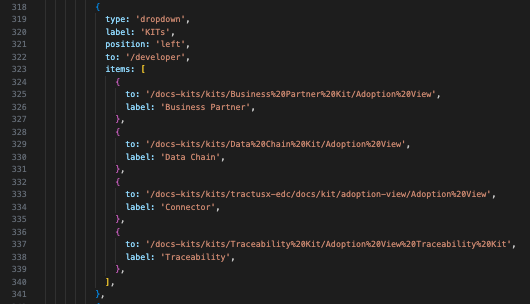 Adding new KIT to top bar · Issue #276 · eclipse-tractusx/eclipse-tractusx.github.io · GitHub
