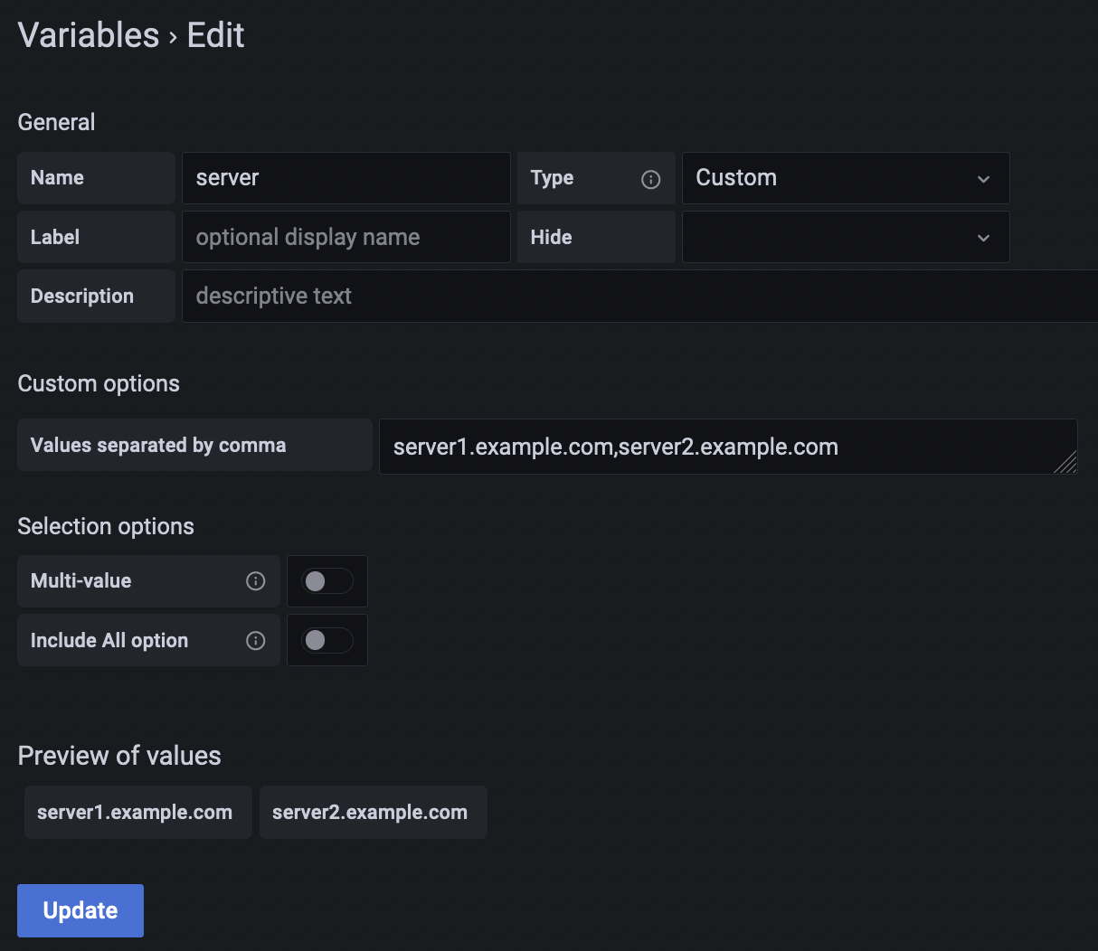 Variables get escaped weirdly when enabling Multi-Selection · Issue #50211 · grafana/grafana ...