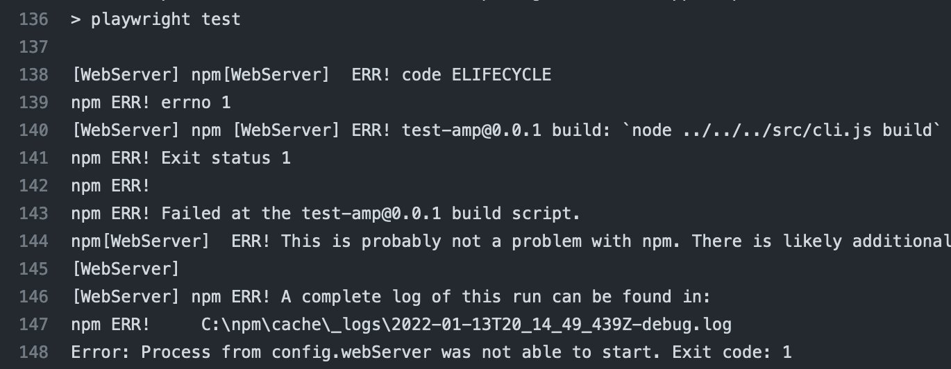 Bug Webserver Fails To Start No Stdout To Troubleshoot · Issue 11383 · Microsoftplaywright 