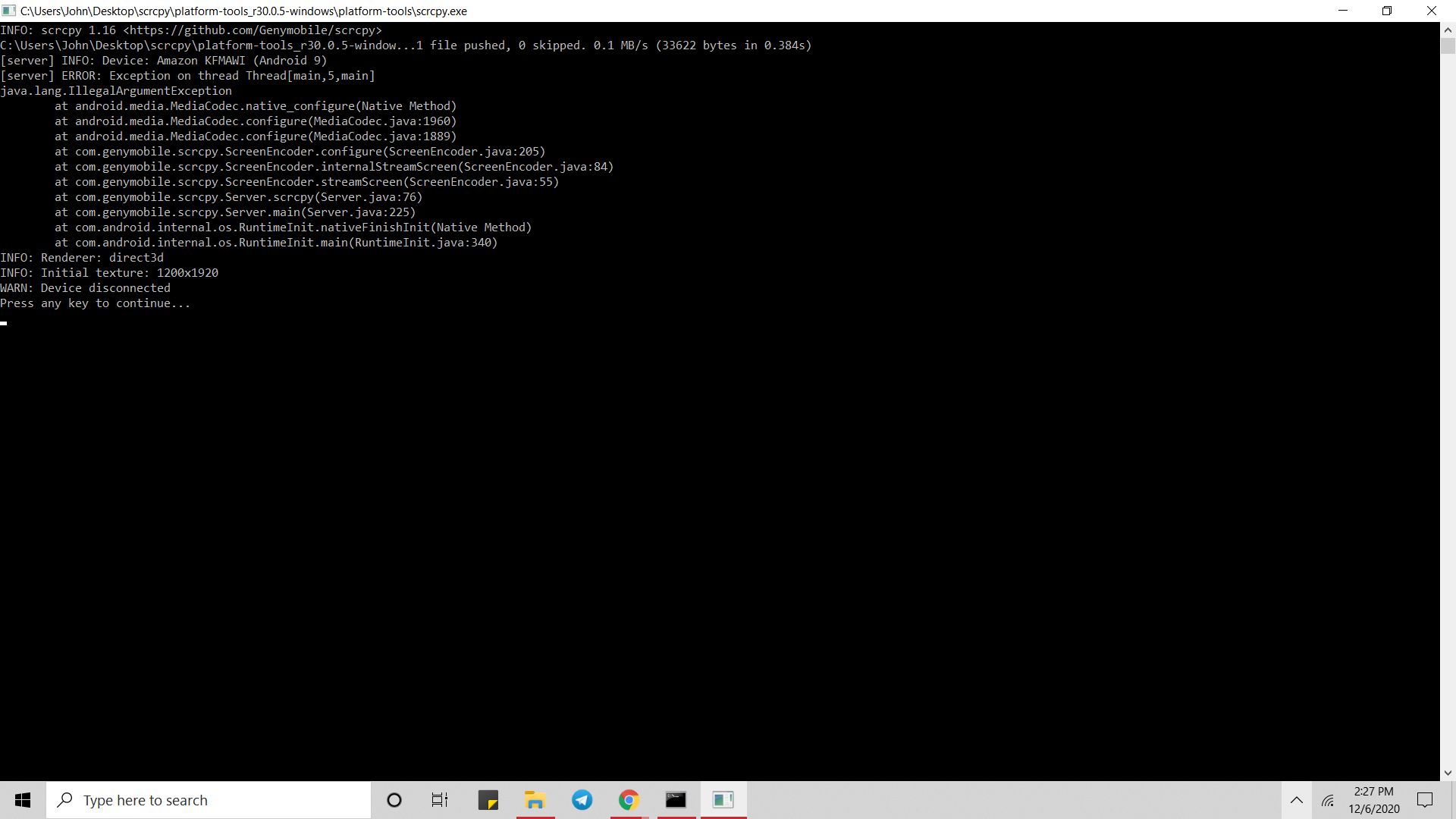 Showing Disconnected · Issue 1953 · Genymobile Scrcpy · Github