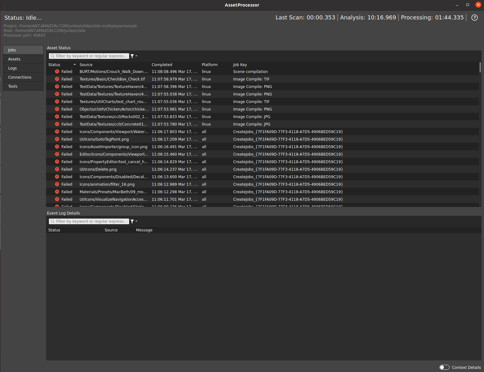 MultiplayerSample.ServerLauncher crashes when load the SampleBase level on Linux · Issue #131 ...