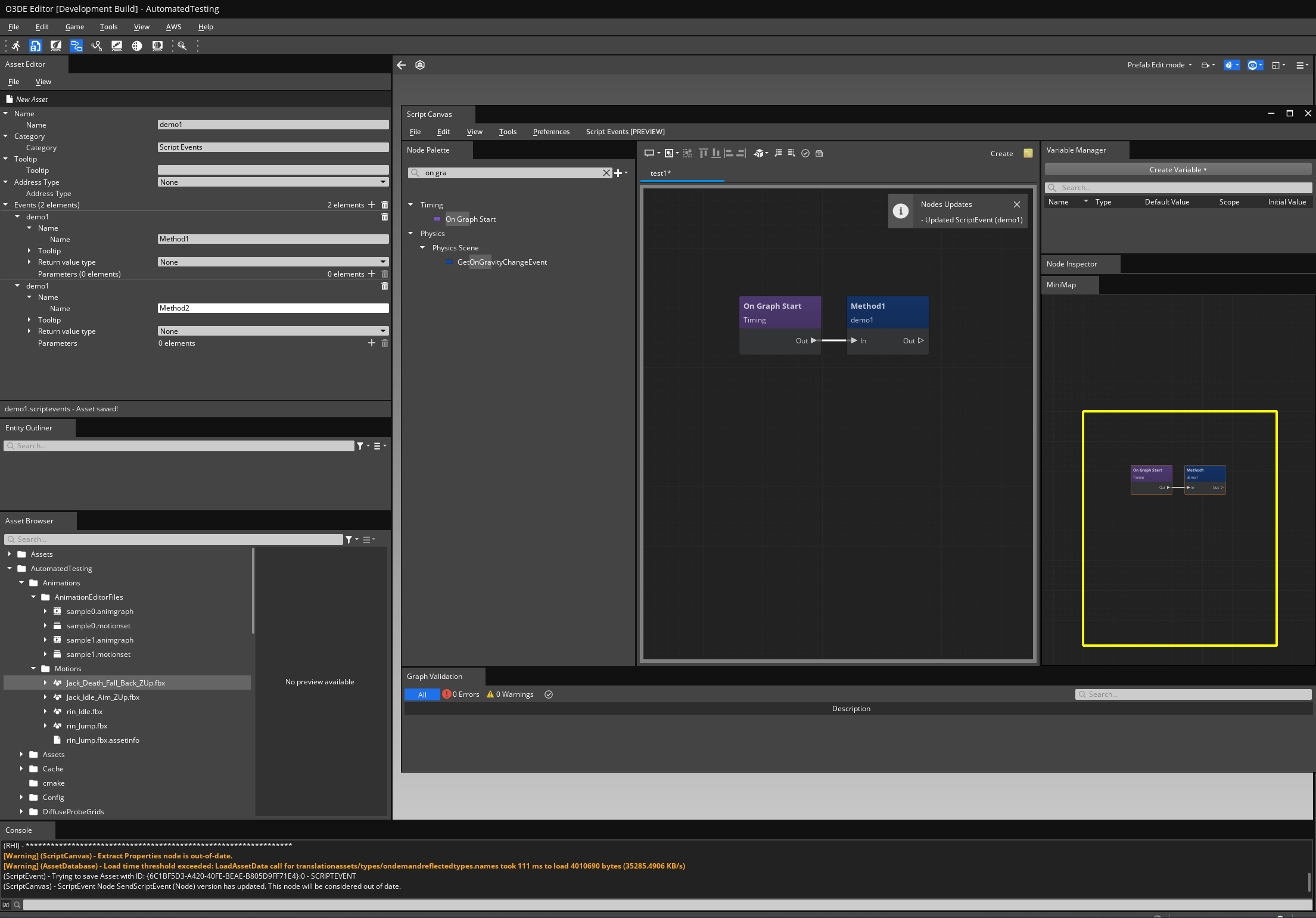 Bug Report Script Events Updating A Script Event Especially While There Are Script Canvas 