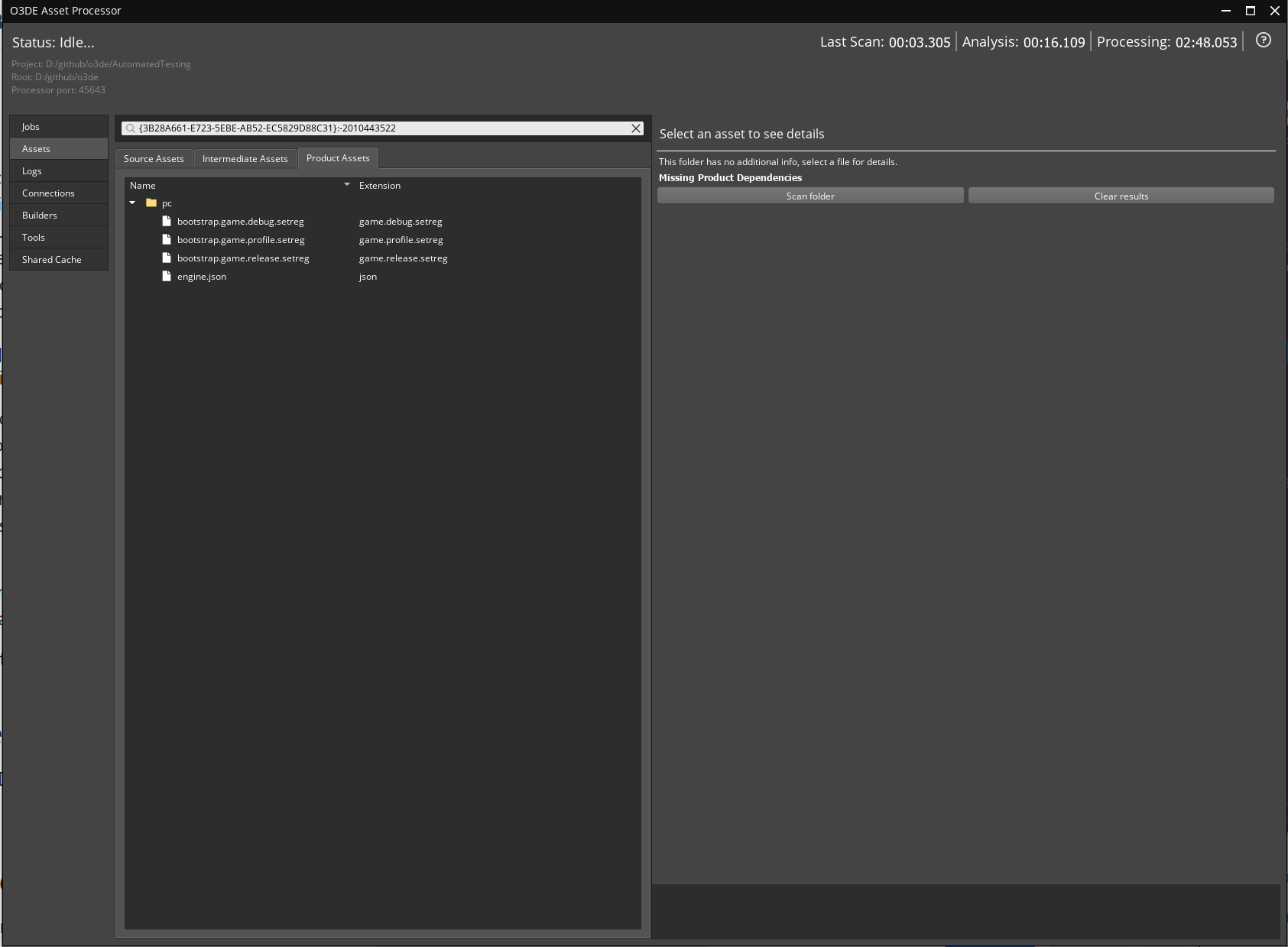 Search products by its asset ID in the Asset Processor GUI · Issue ...