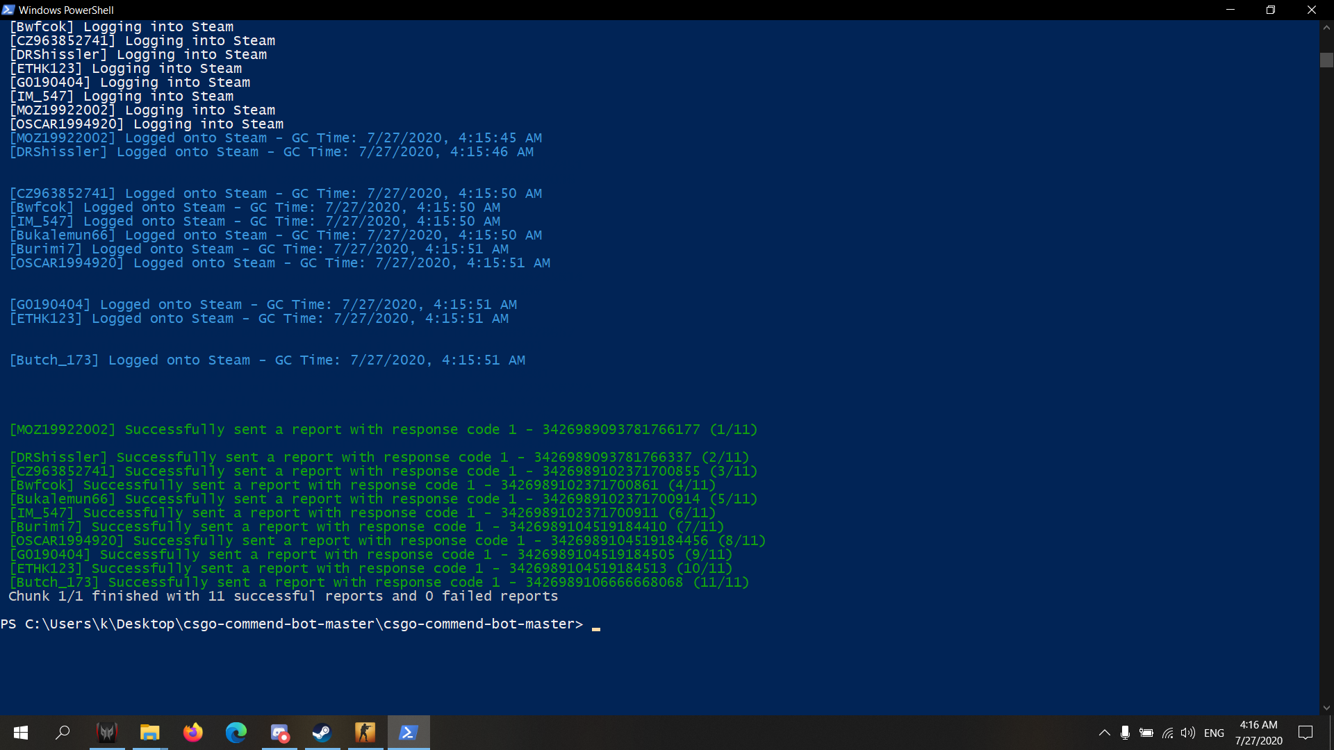 look here plz :D · Issue #558 · BeepIsla/csgo-commend-bot · GitHub